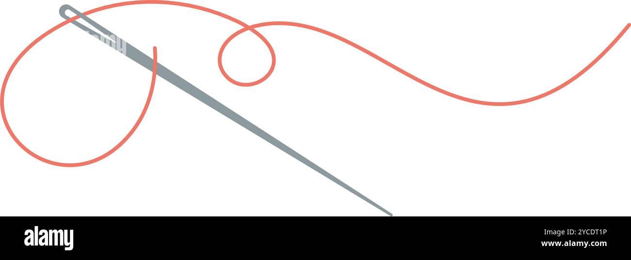 Embroidery Thread And Needle Logo Stock Vector Image & Art - Alamy