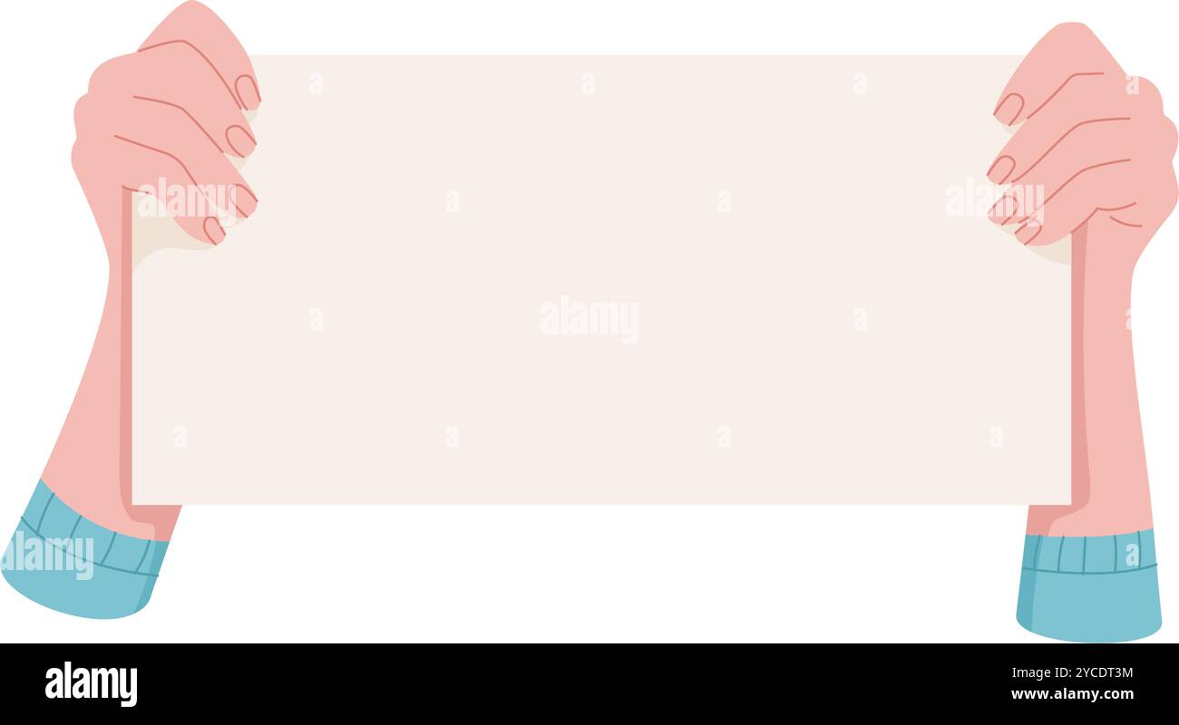 Women with picket sign Stock Vector Images - Alamy