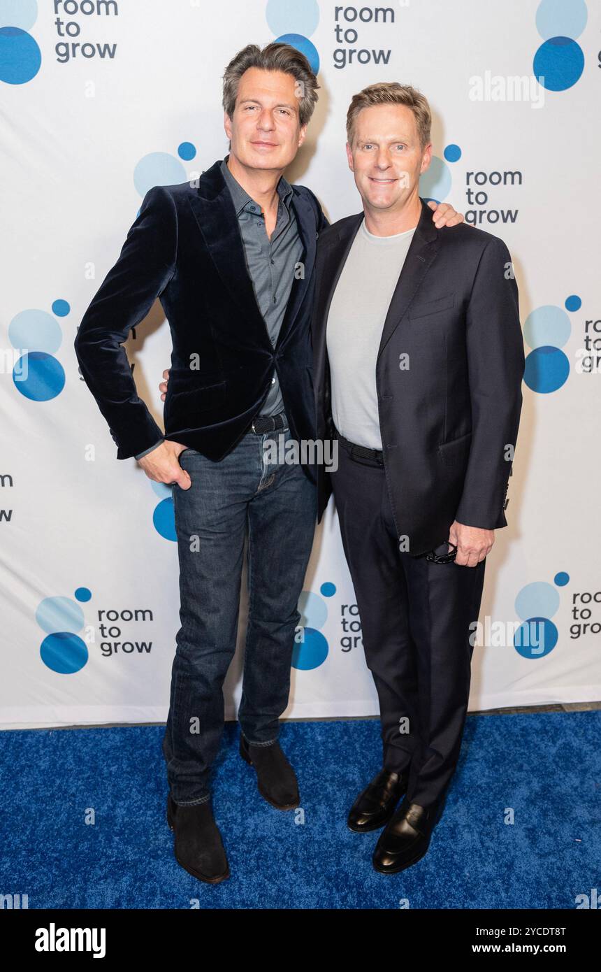 New York, USA. 22nd Oct, 2024. Adam Glassman (L) attends Room to Grow Annual 2024 New York City ...