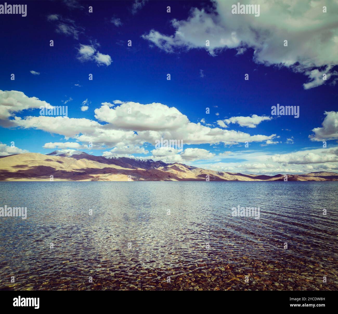 Lake Tso Moriri in Himalayas. Ladakh, India Stock Photo - Alamy