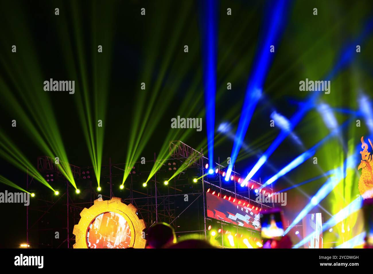 Stage lighting effect in the dark, close-up pictures Stock Photo - Alamy
