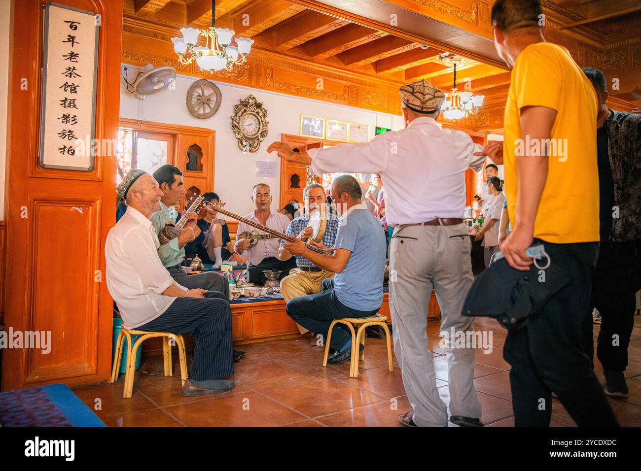 Kashgar, Xinjiang, China - JULY, 17, 2023: Uighur men playing ...