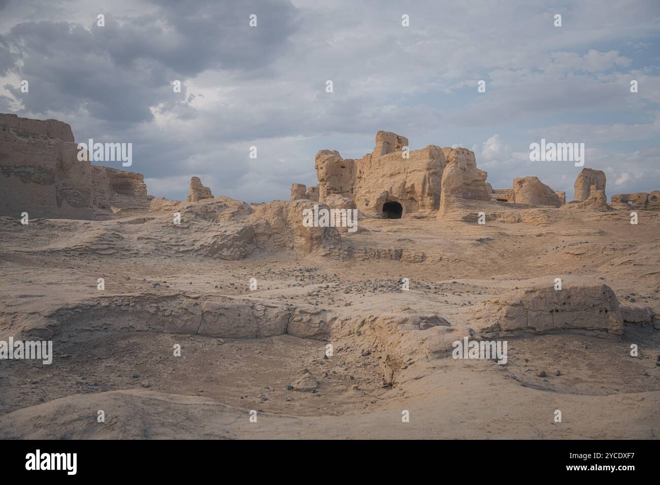 Ruined Buildings and Structures in Ancient Silk Road City in Chinese ...
