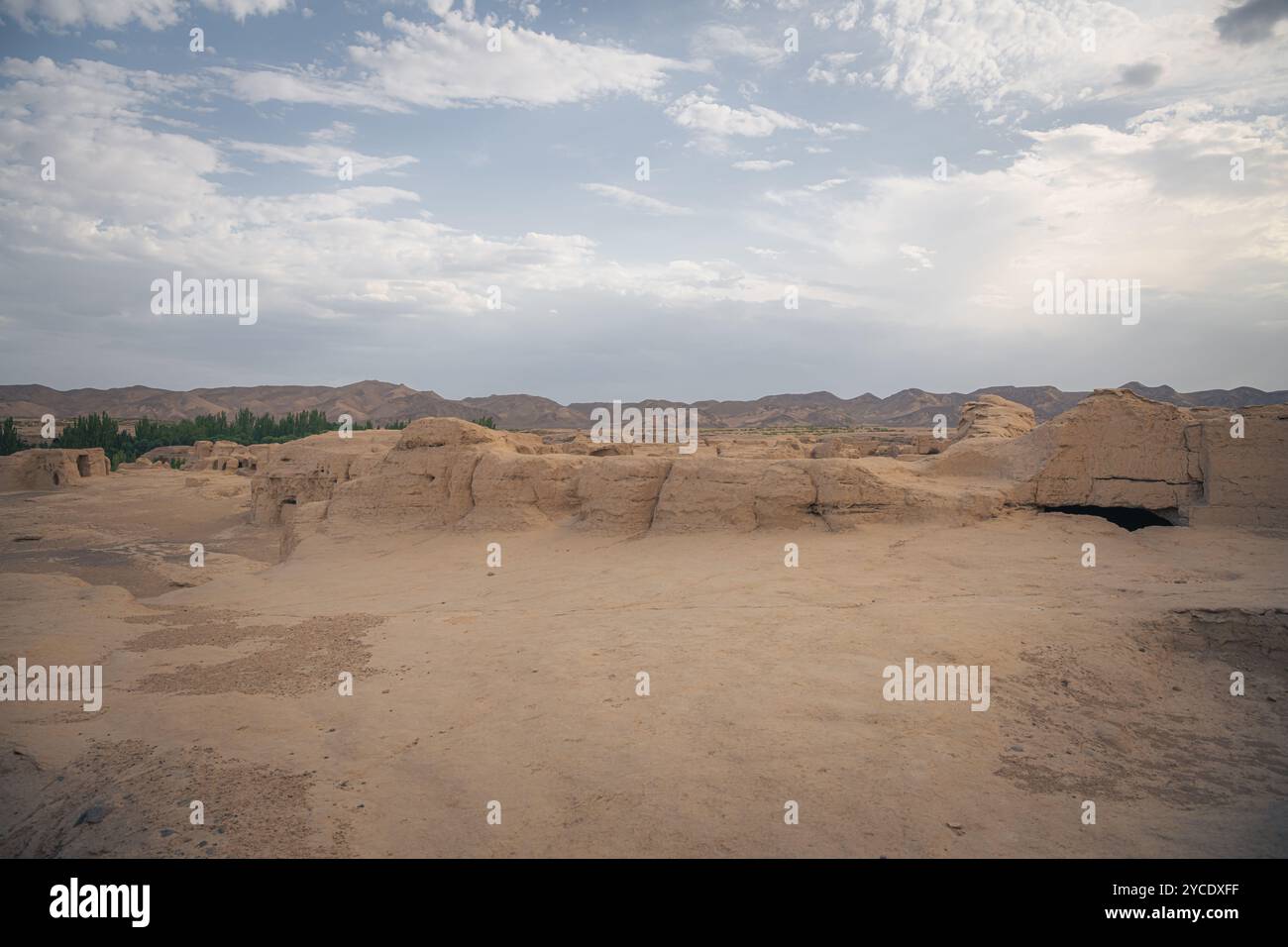 Ruins of ancient Jiaohe city, Turpan, China. Dating more than 2000 ...