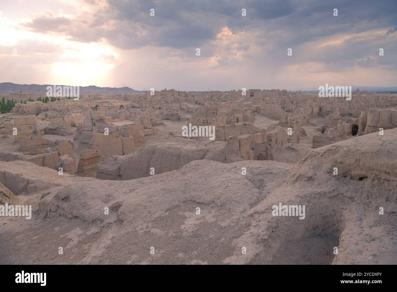 Ruins of Jiaohe Silk Road city, ancient capital of Turfan, Xinjiang ...
