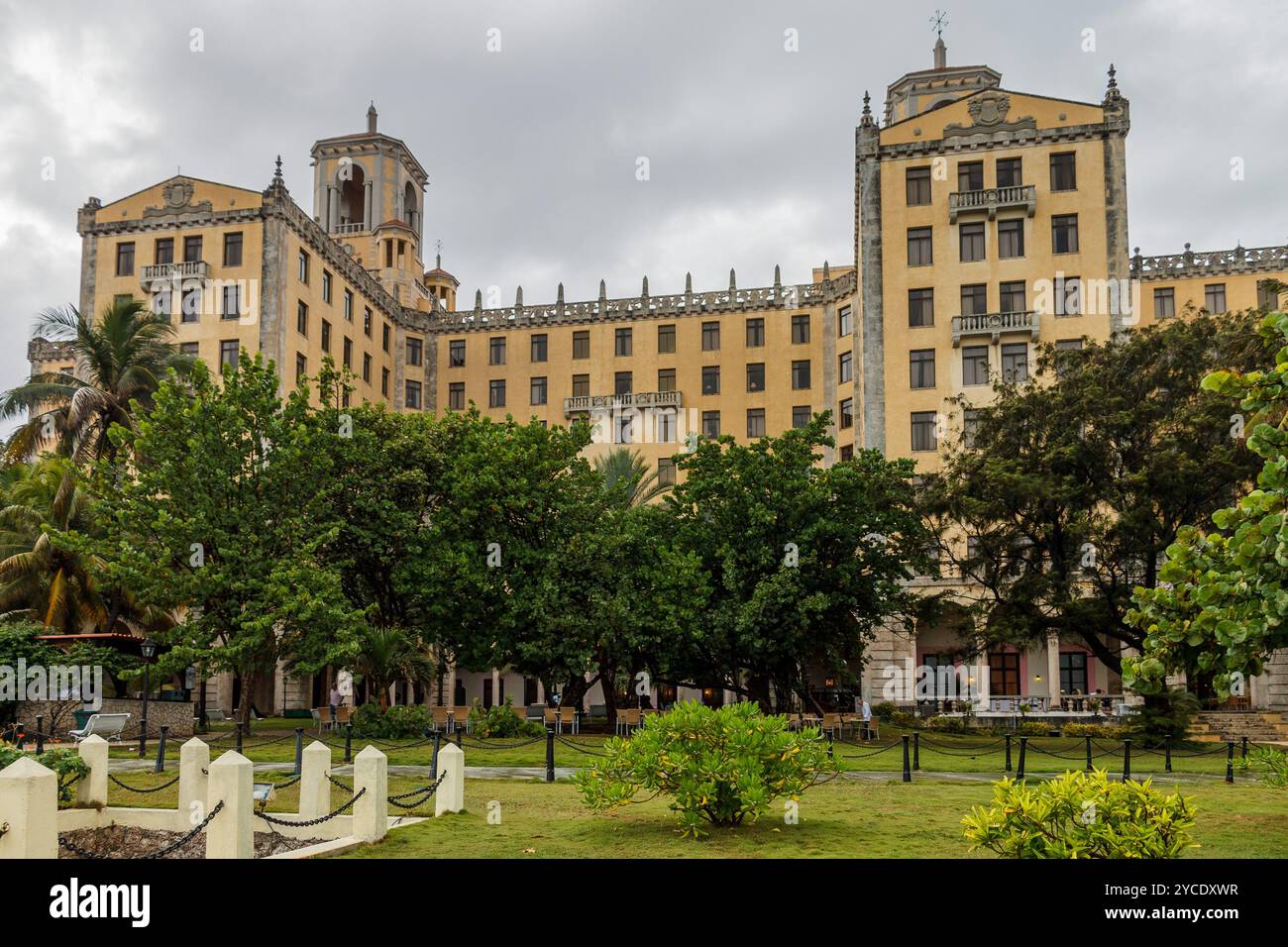 The garden and the back facade of the elegant five stars Hotel Nacional ...