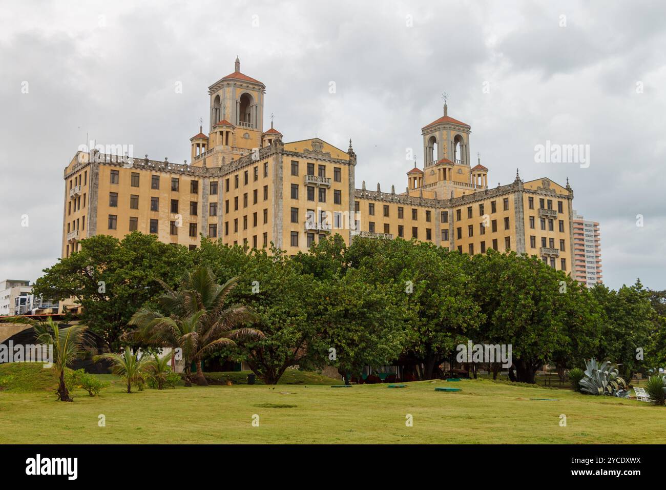 The garden and the back facade of the elegant five stars Hotel Nacional ...
