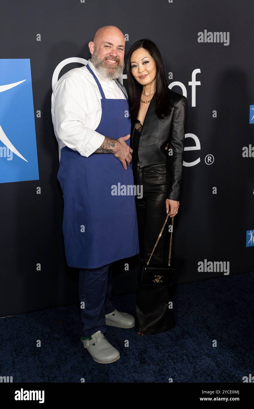 Los Angeles, USA. 22nd Oct, 2024. Chef Evan Funke and Grace Kim Funke ...