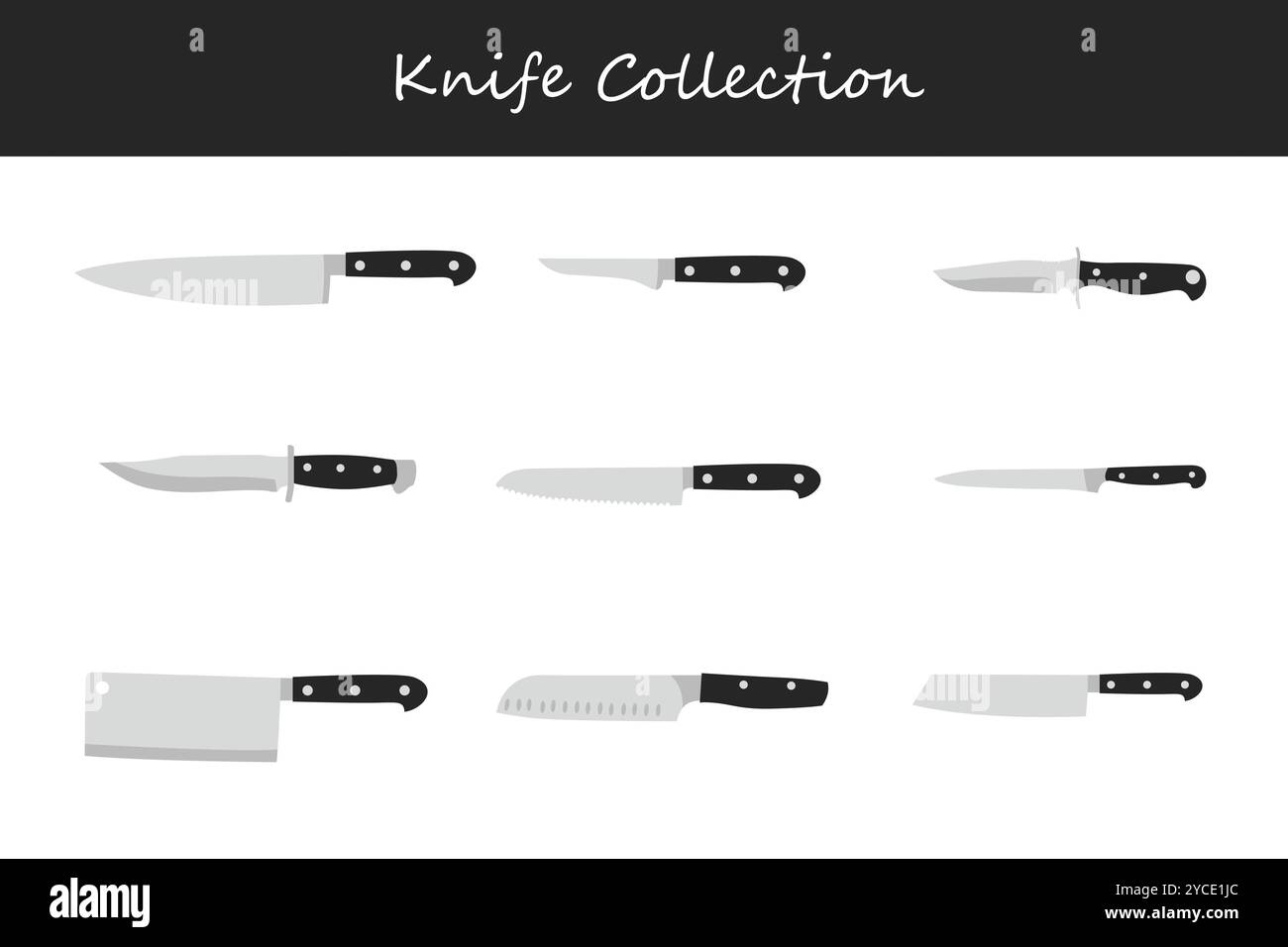 Poses her knife Black and White Stock Photos & Images - Alamy
