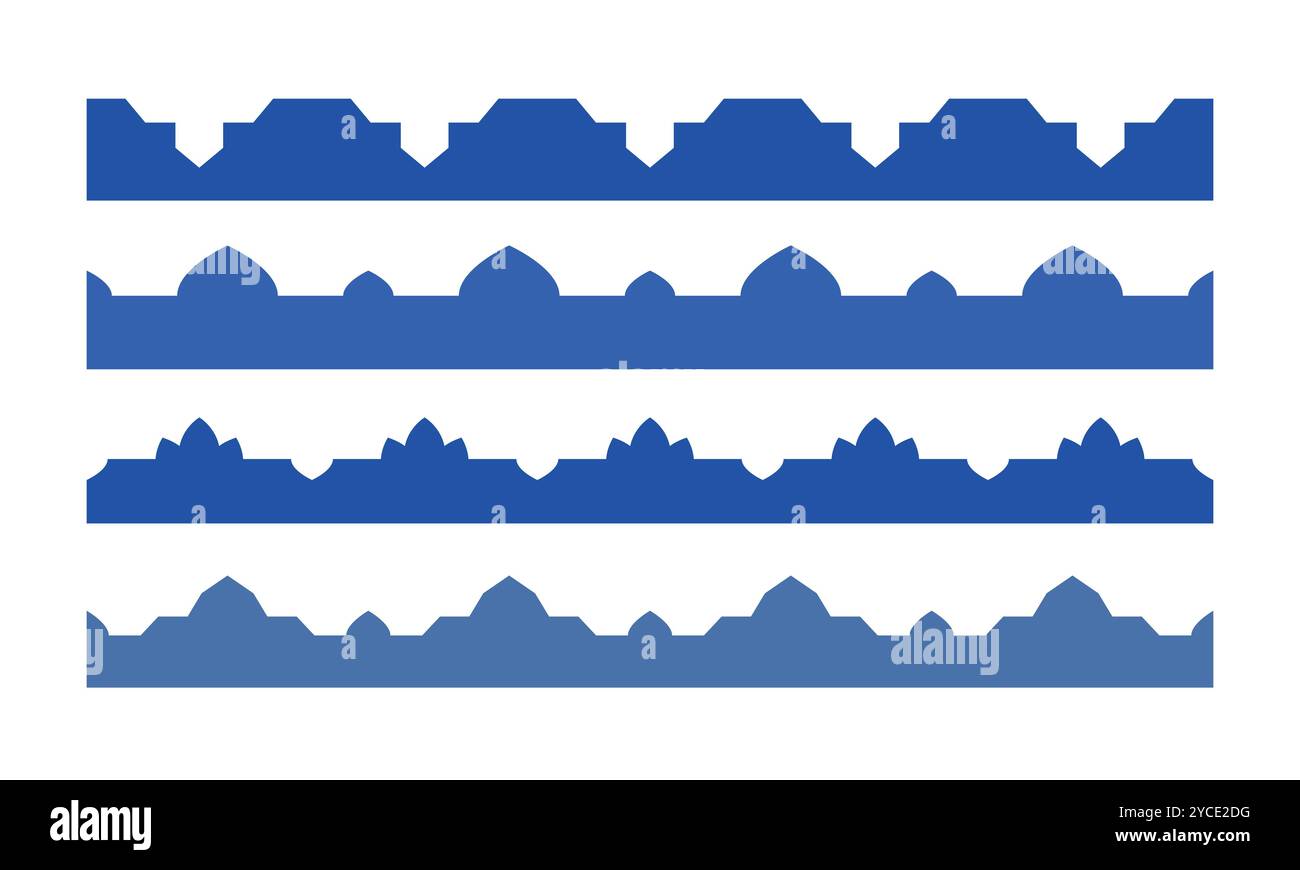 Traditional geometric arabic seamless border. Oriental abstract saudi ...