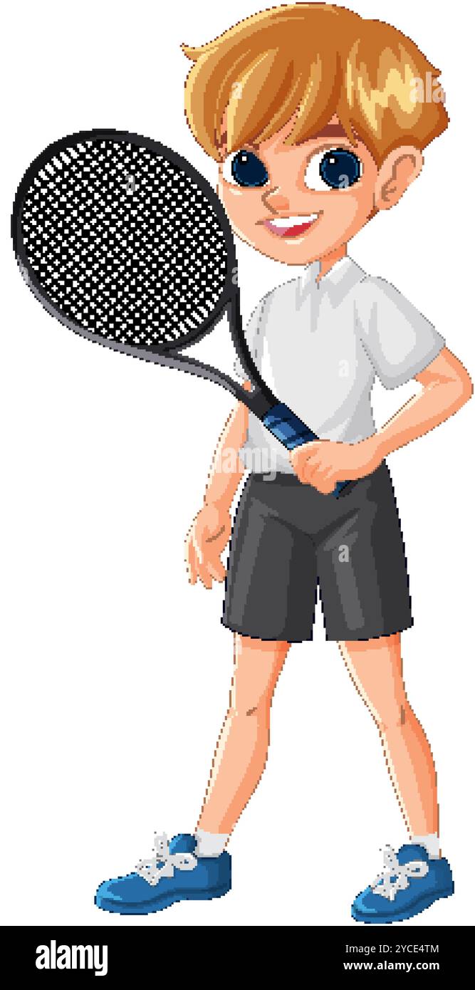 Fitness boy smiling Stock Vector Images - Alamy