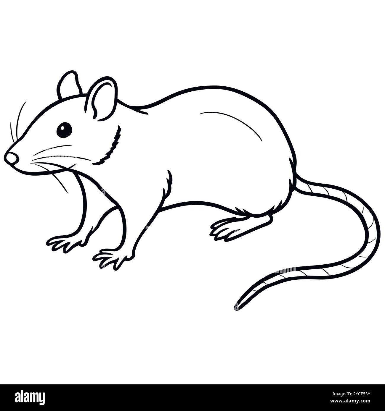 Simple rat silhouette vector, animal design, rodent shape, minimalistic ...
