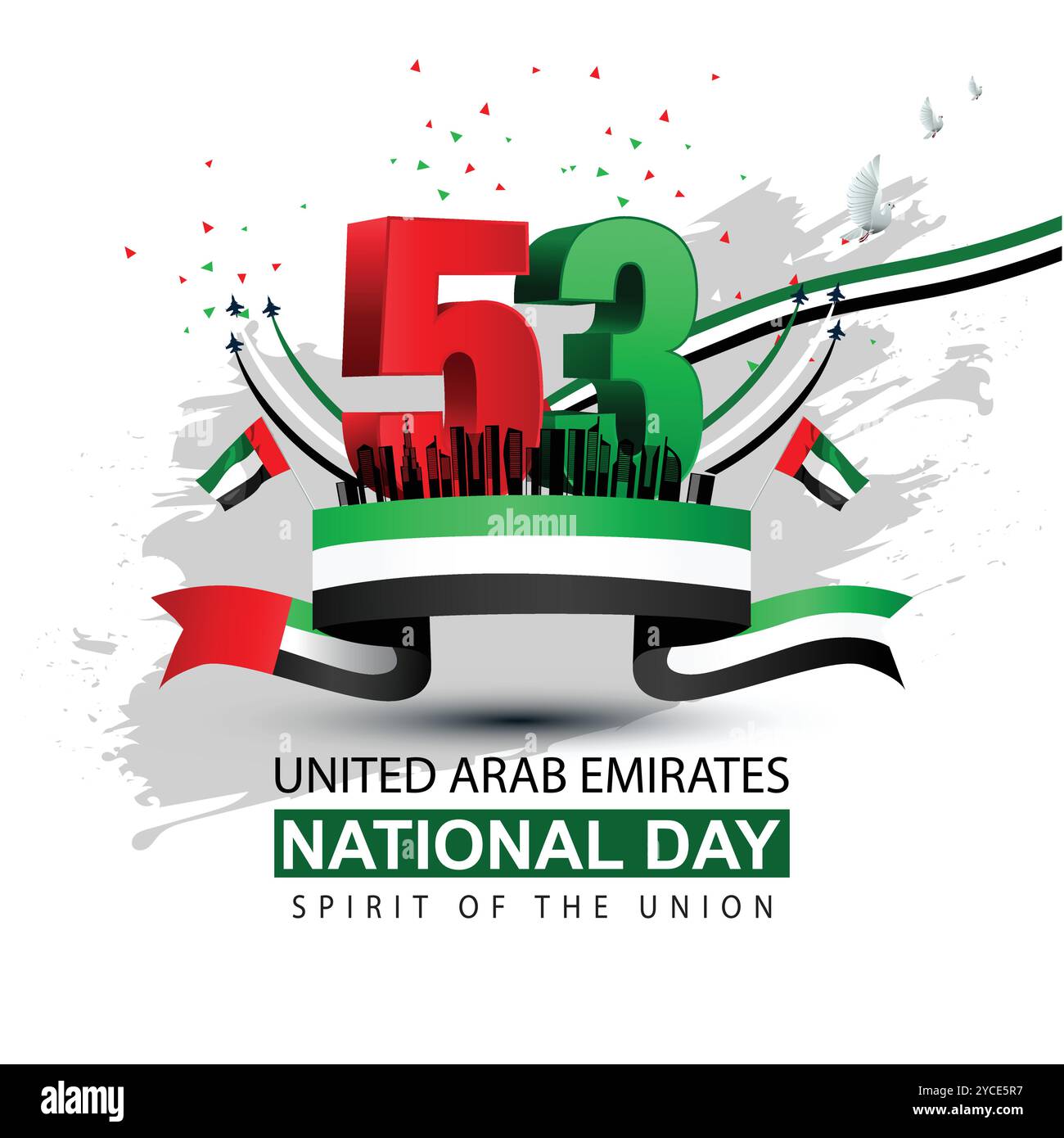 happy national day UAE.2nd December background. abstract vector ...