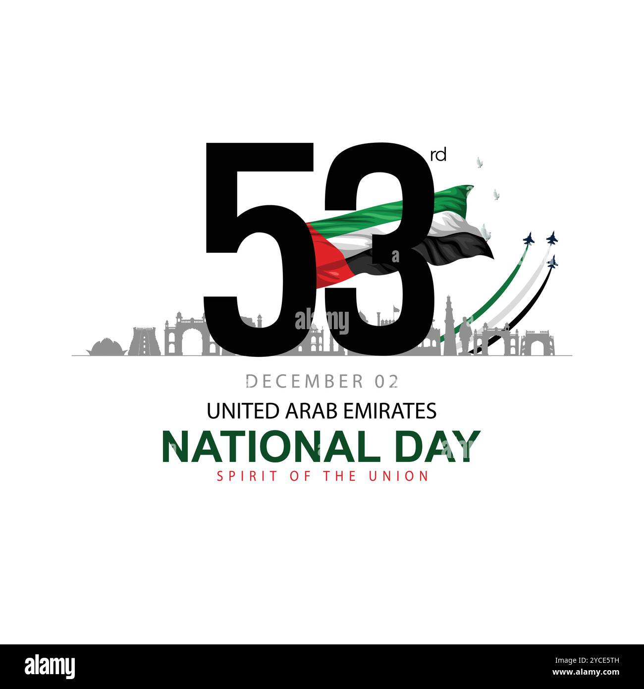 happy national day UAE.2nd December background. abstract vector ...