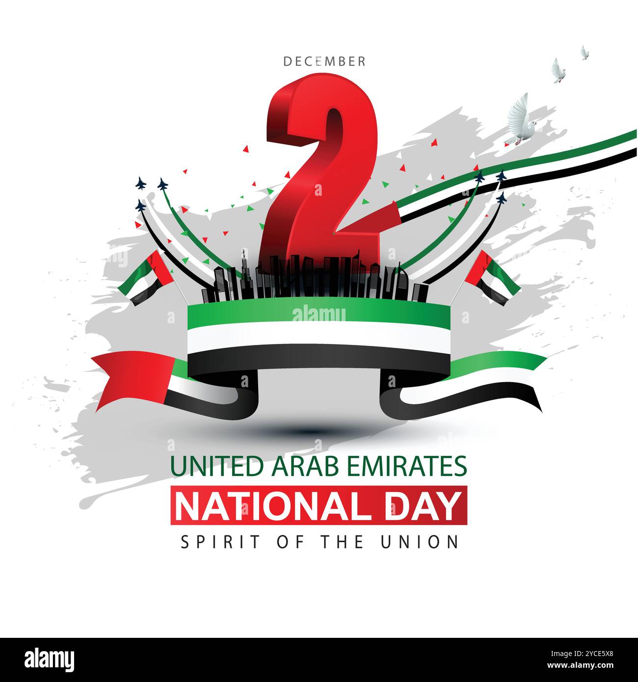 happy national day UAE.2nd December background. abstract vector ...