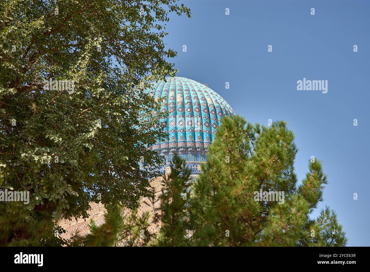 the majestic dome of the Bibi-Khanym Mosque, an architectural ...