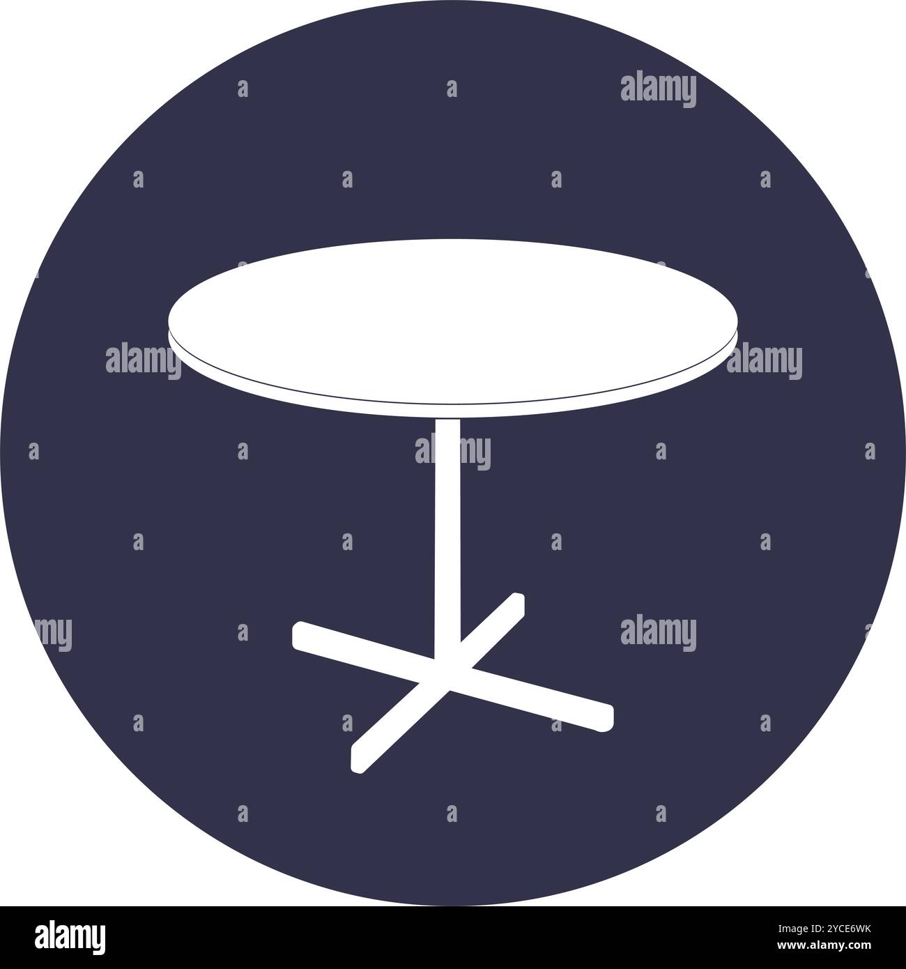 minimalist round table icon vector illustration symbol design Stock ...