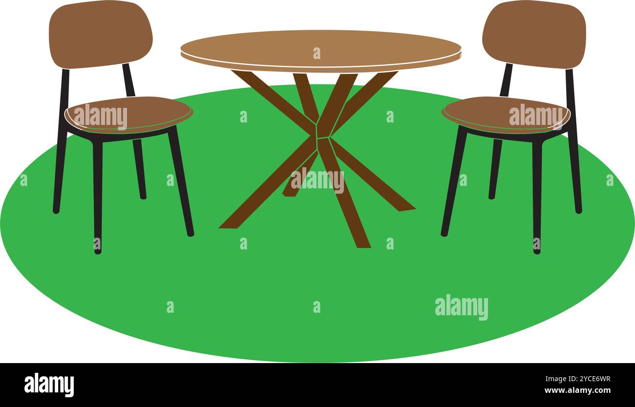 set of cafe tables and chairs vector illustration symbol design Stock ...