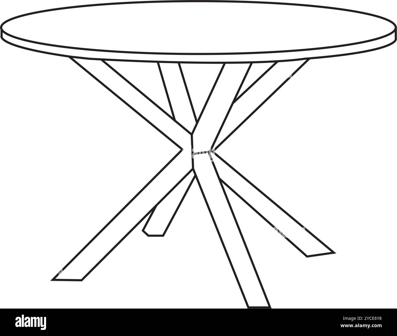 minimalist round table icon vector illustration symbol design Stock ...