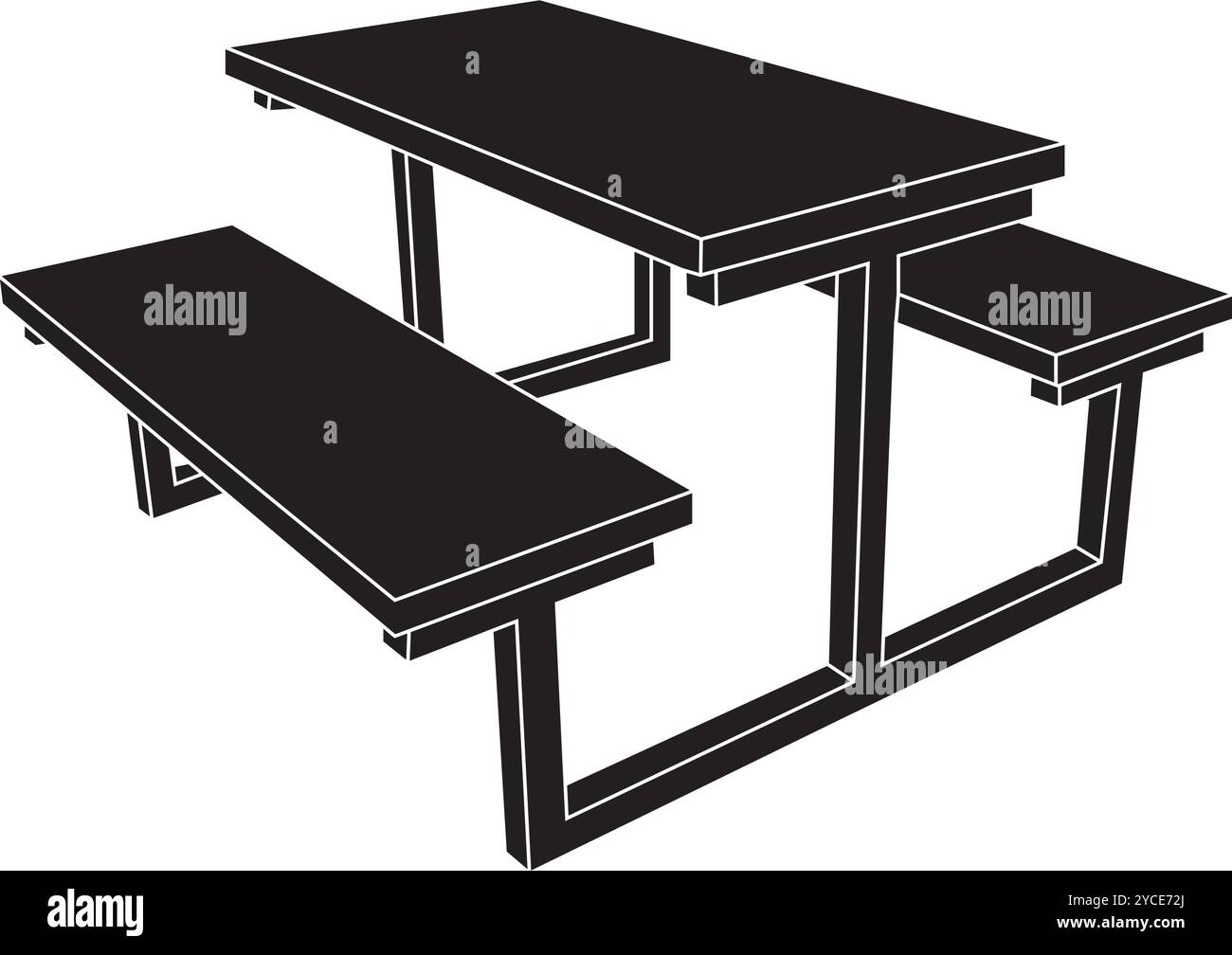 set of cafe tables and chairs vector illustration symbol design Stock ...