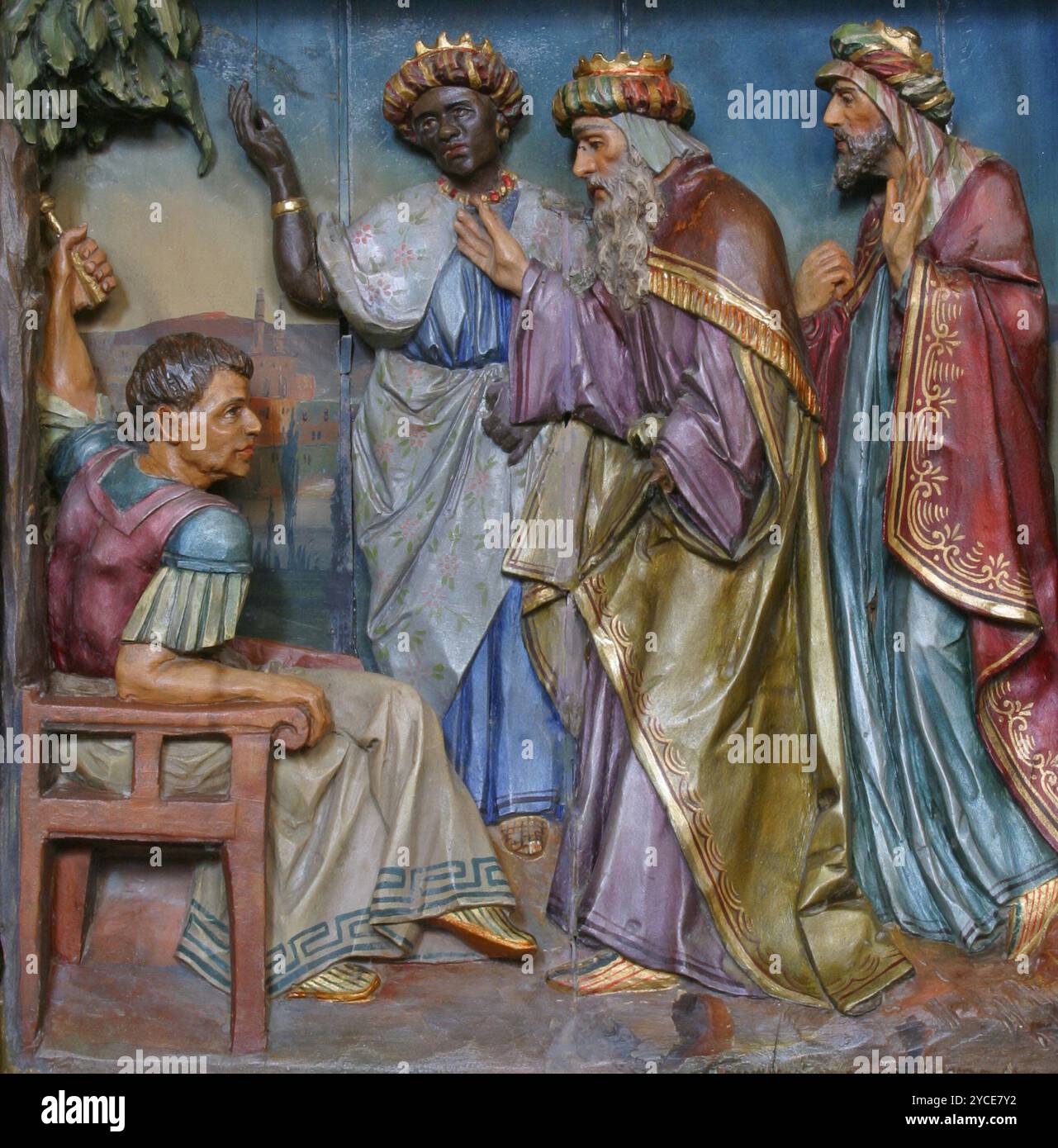 The three Magi before Herod Stock Photo - Alamy