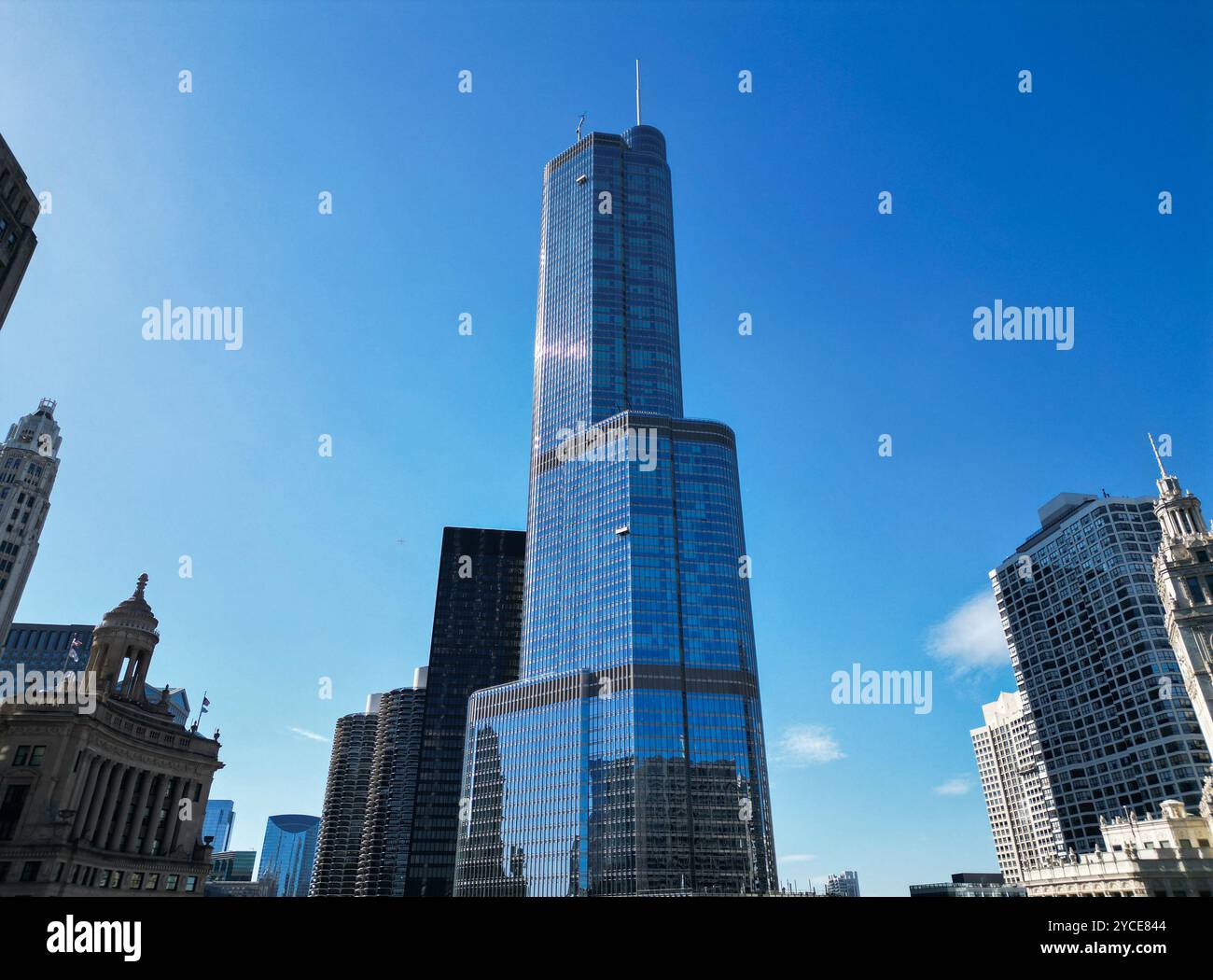 Chicago city downtown. Skyscraper architecture. Chicago city cityscape ...