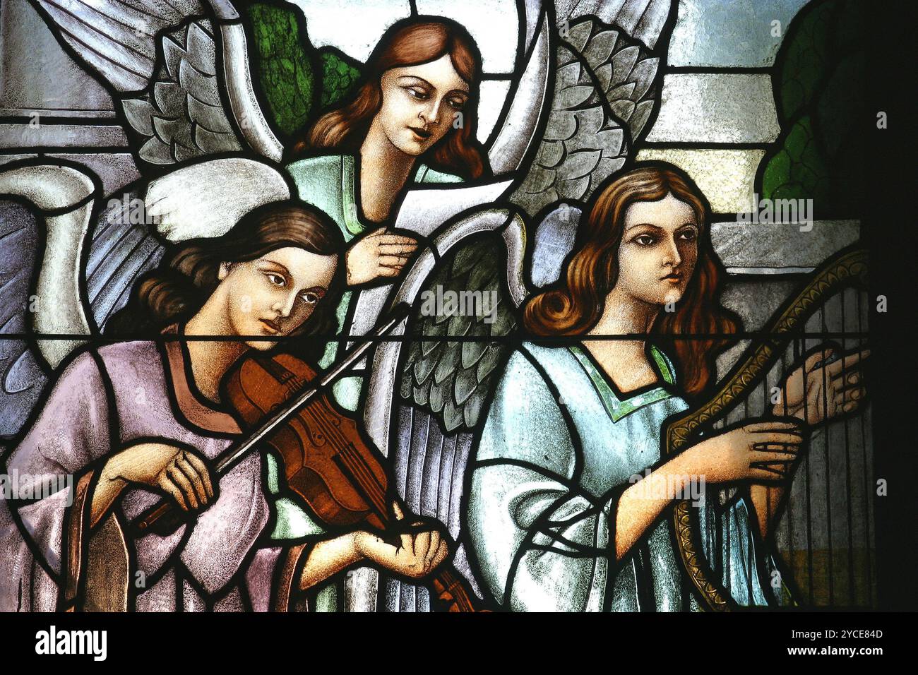 Three music angels hi-res stock photography and images - Alamy