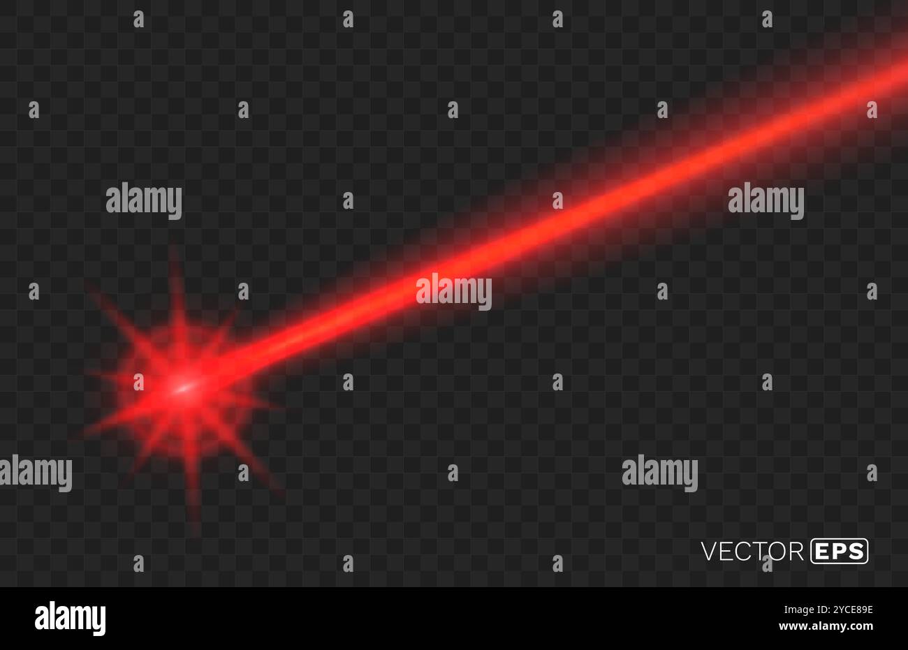 Laser light beam on black background. Vector Stock Vector Image & Art ...