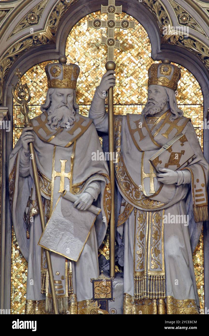 Statue of Saints Cyril and Methodius Stock Photo - Alamy