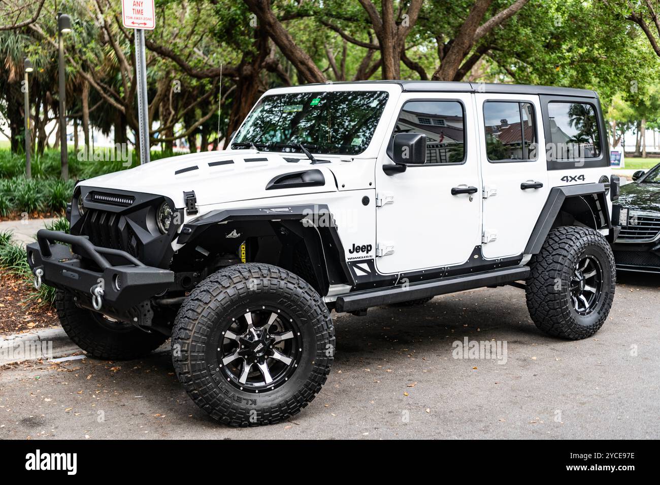 Miami Beach, Florida USA - June 10, 2024: 2018 Jeep Wrangler Unlimited ...