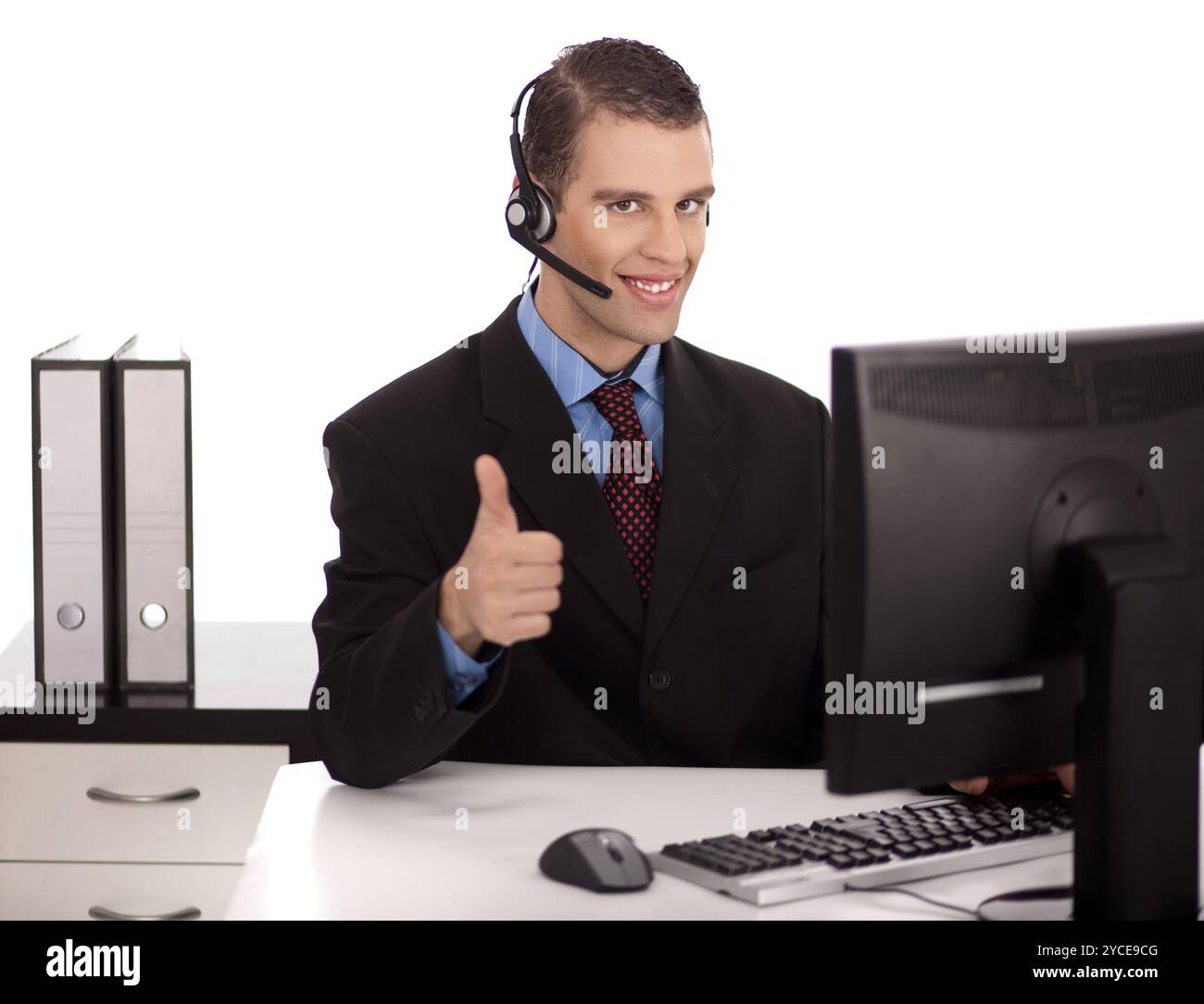 Profesional showing thumbs up Stock Photo - Alamy