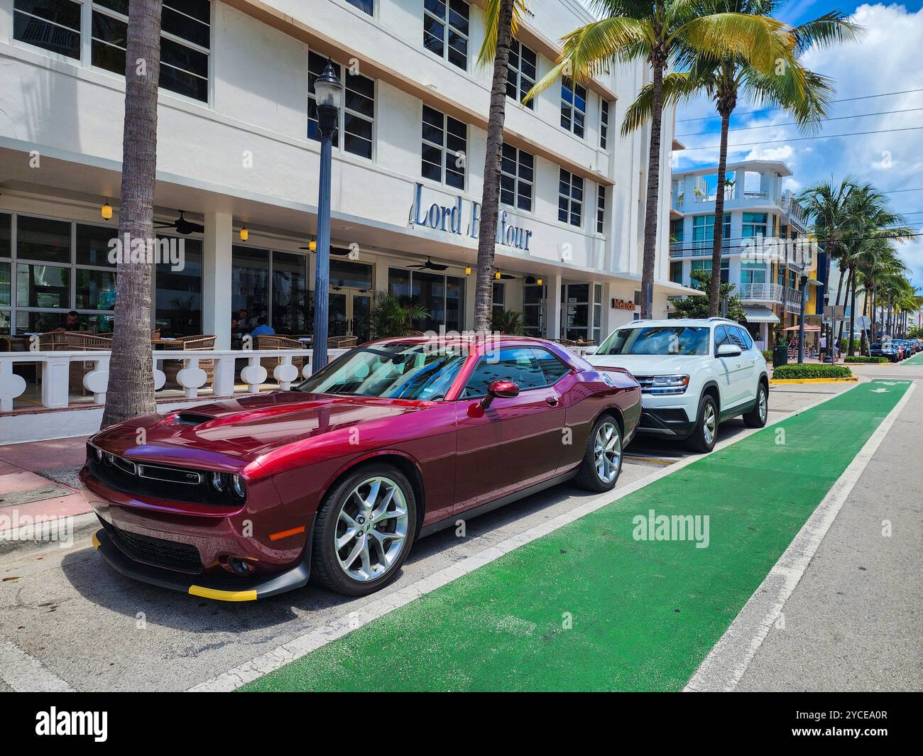 Miami Beach, Florida USA - June 8, 2024: Dodge Challenger GT at ocean ...