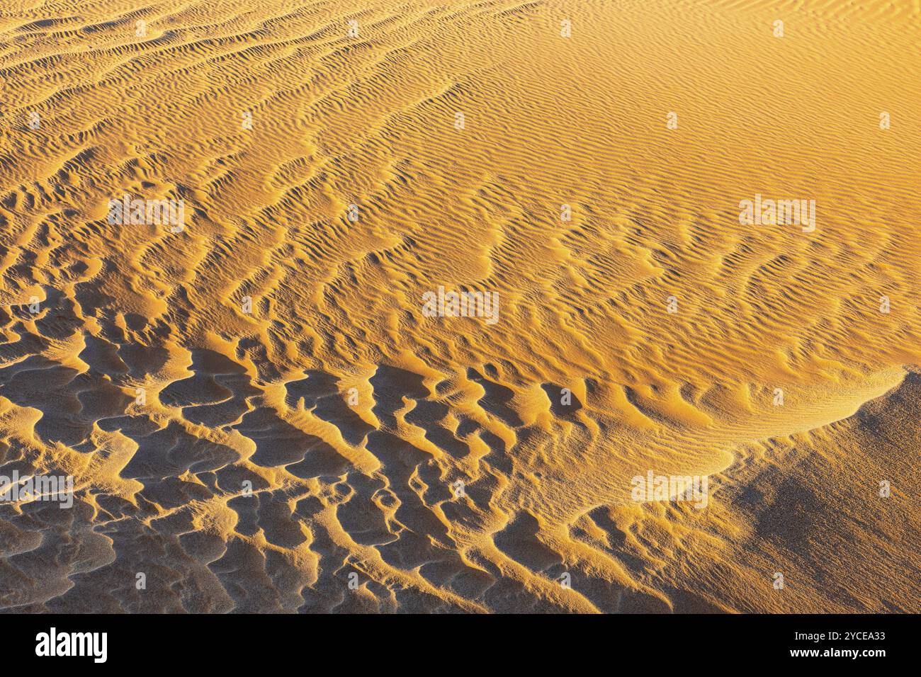 Sand structure formed by the wind, in the Rub al Khali desert, Dhofar ...