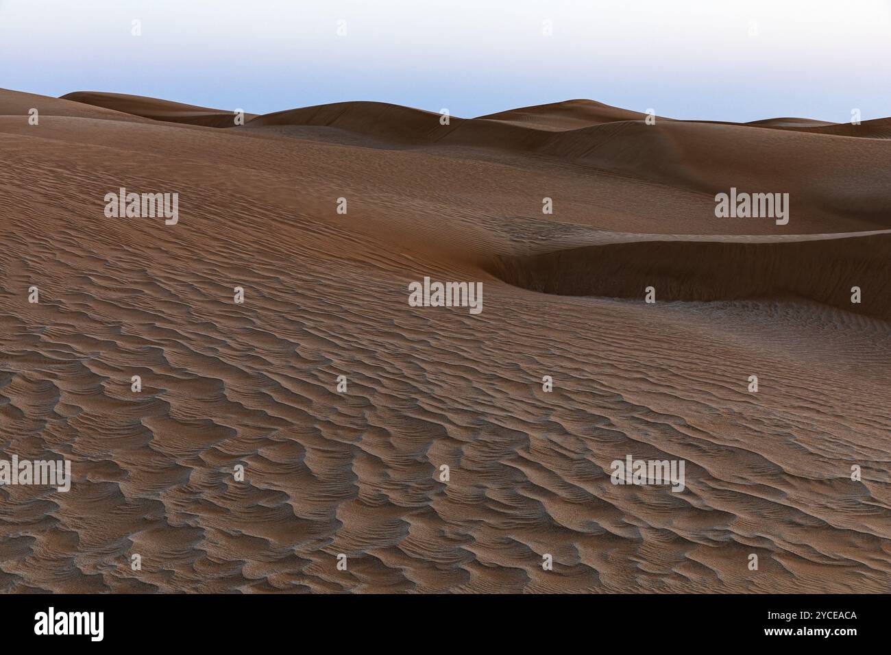 Sand structure formed by the wind, in the Rub al Khali desert, Dhofar ...