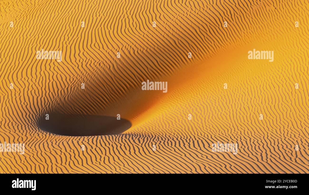 Wind-sculpted sand structure in the Rub al Khali desert, Dhofar ...