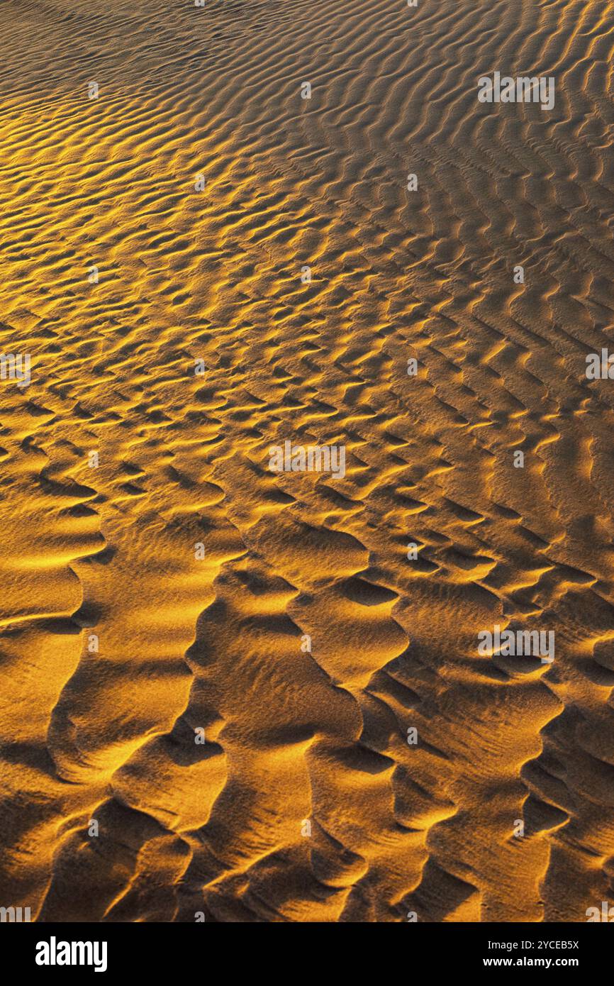 Sand structure formed by the wind, in the Rub al Khali desert, Dhofar ...
