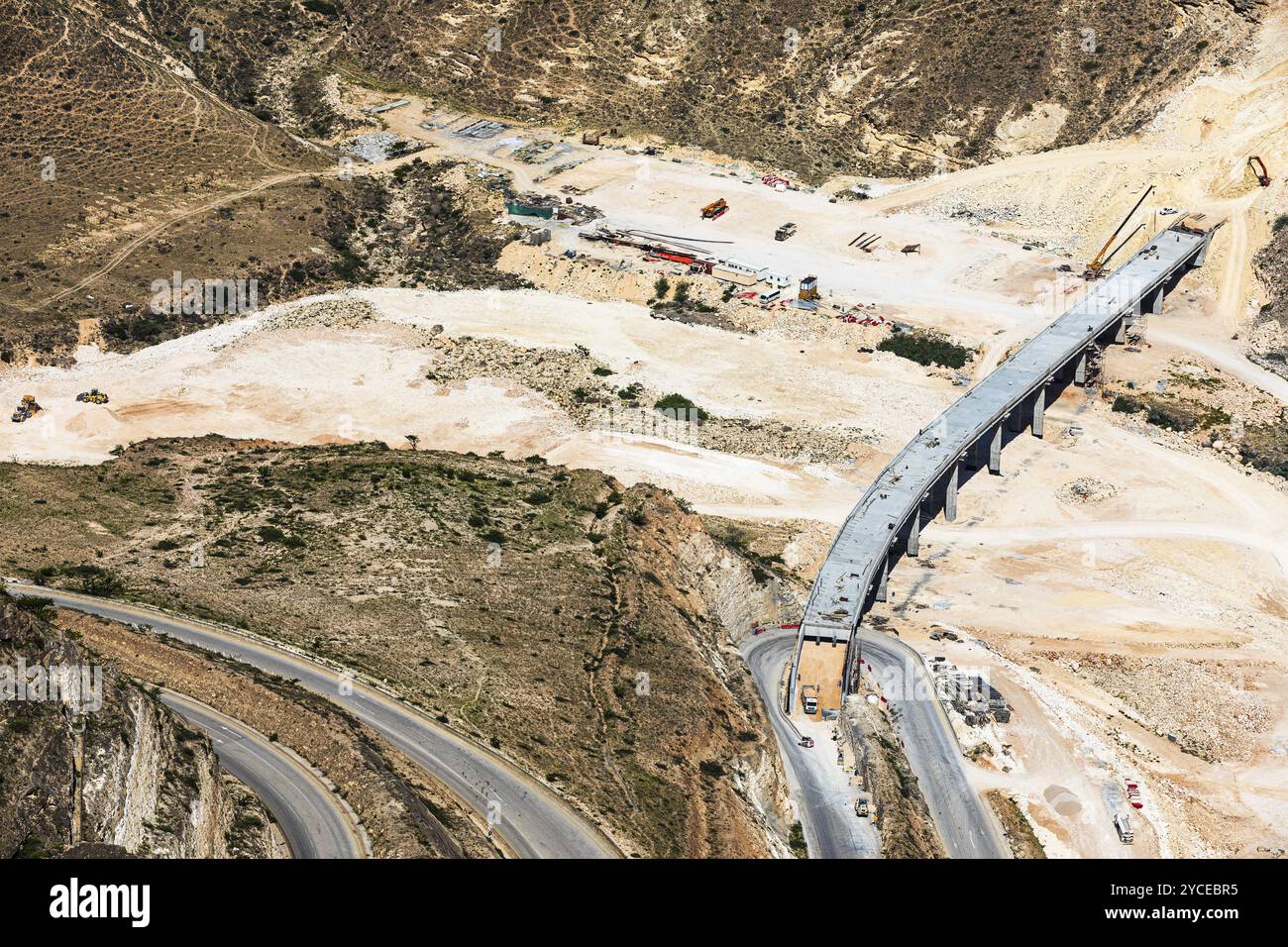 Construction site, new construction of a bridge for state road 47 in ...