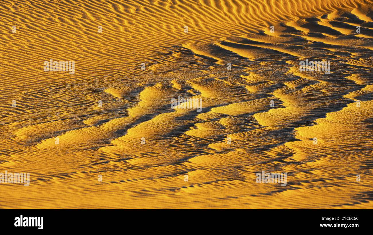 Sand structure formed by the wind, in the Rub al Khali desert, Dhofar ...