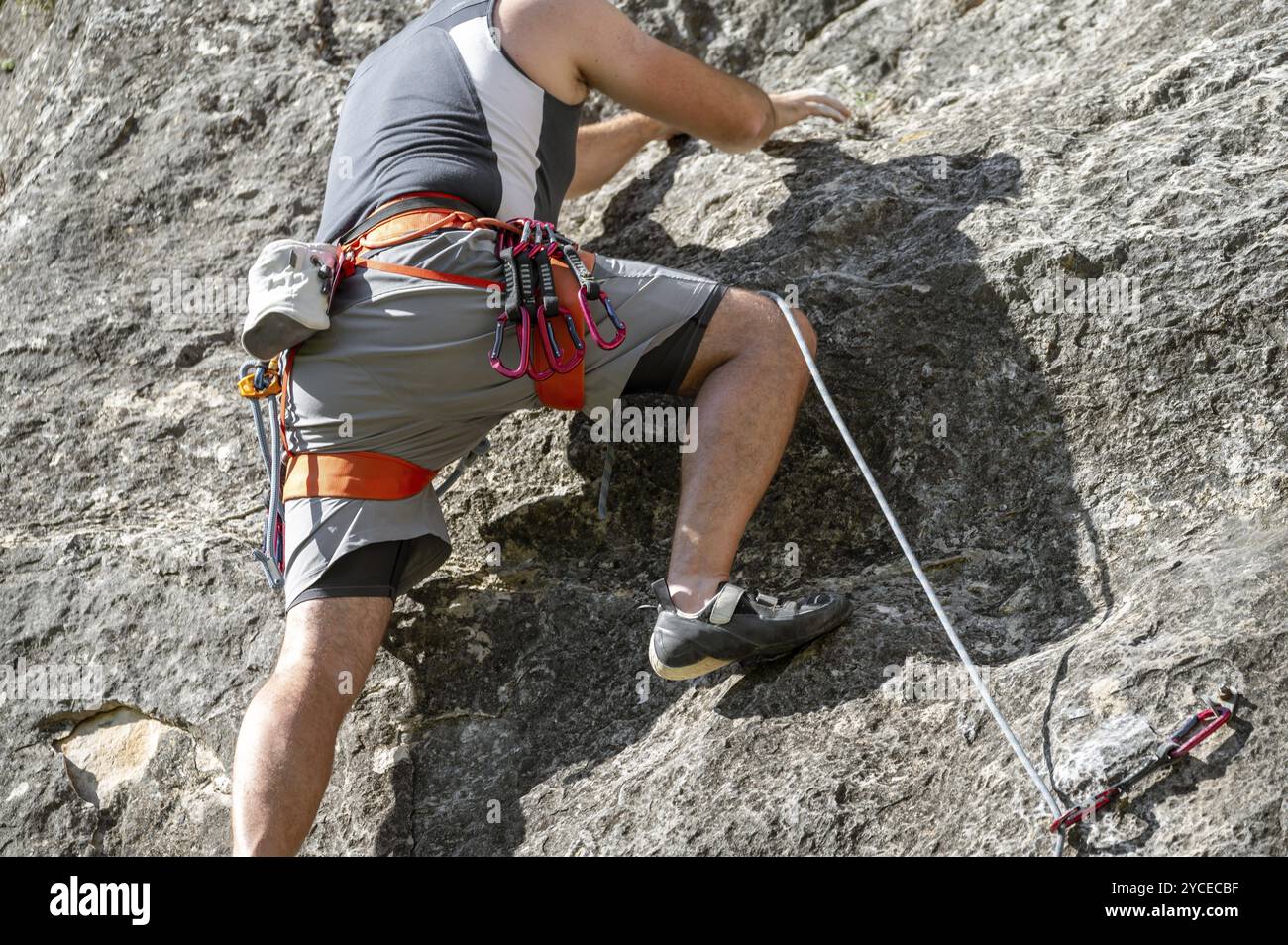 Closeup shot rock climbers hi-res stock photography and images - Alamy