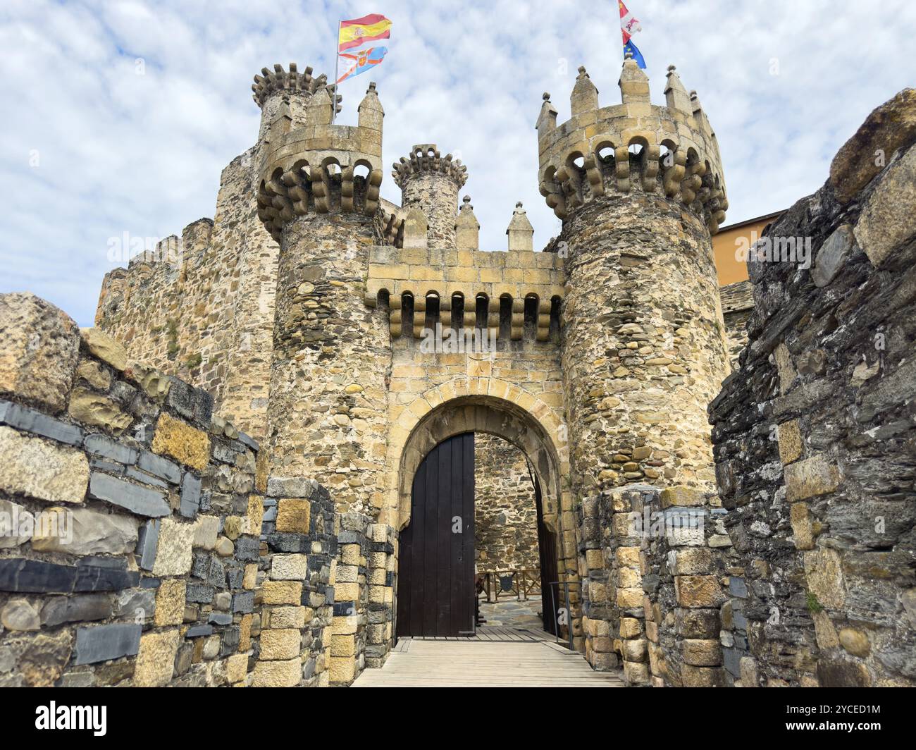 Castle of the Knights Templar in Ponferrada, Spain, a 12th Century ...