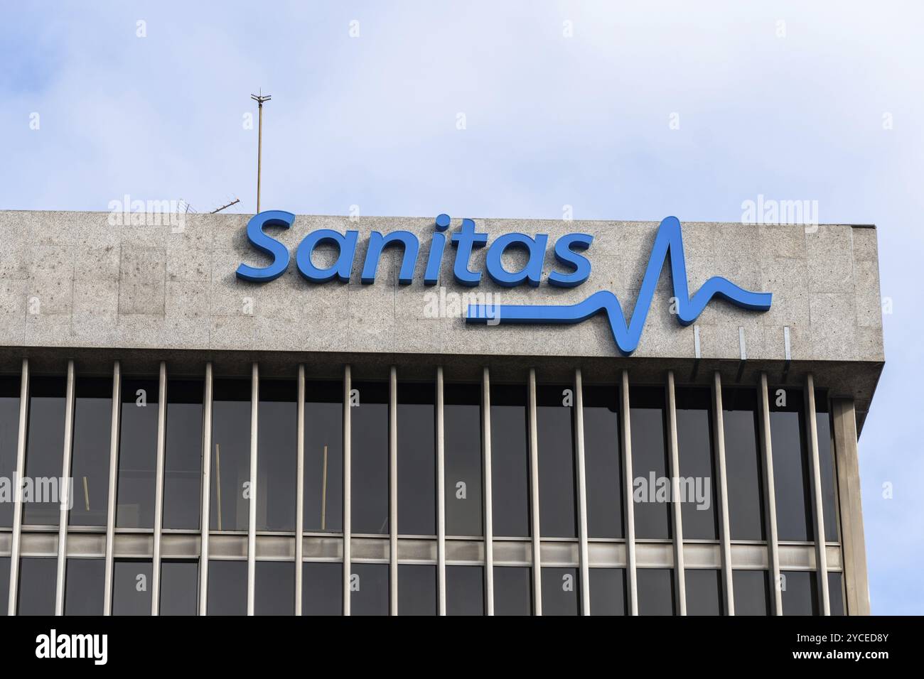 Madrid, Spain, October 10, 2021: Sanitas Health Insurance Company ...