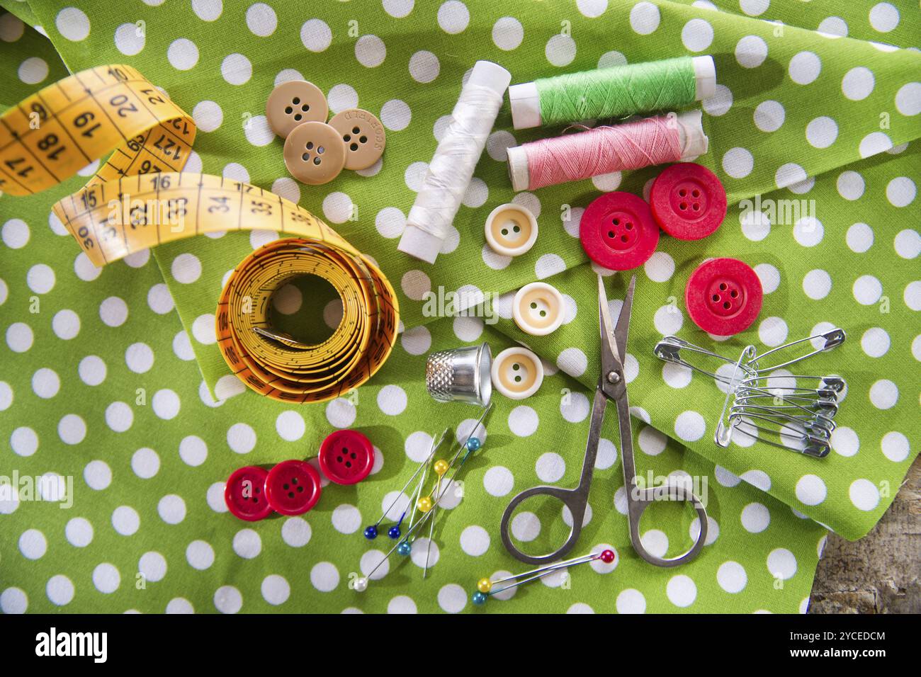 Basic facts and essential to the profession of the tailor Stock Photo ...