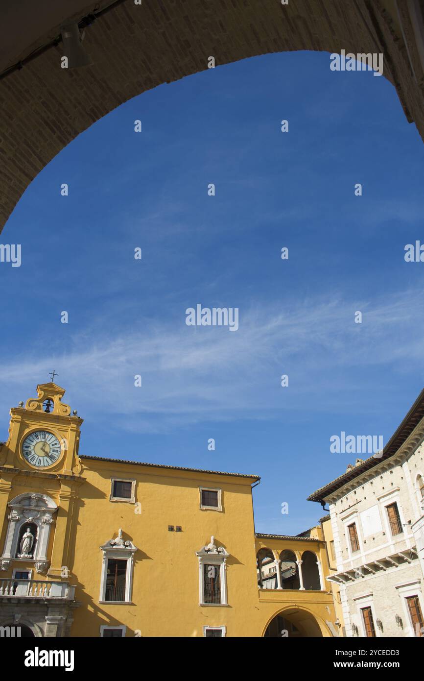 Ancient city of Fermo in the Marche Italy's main square Stock Photo - Alamy