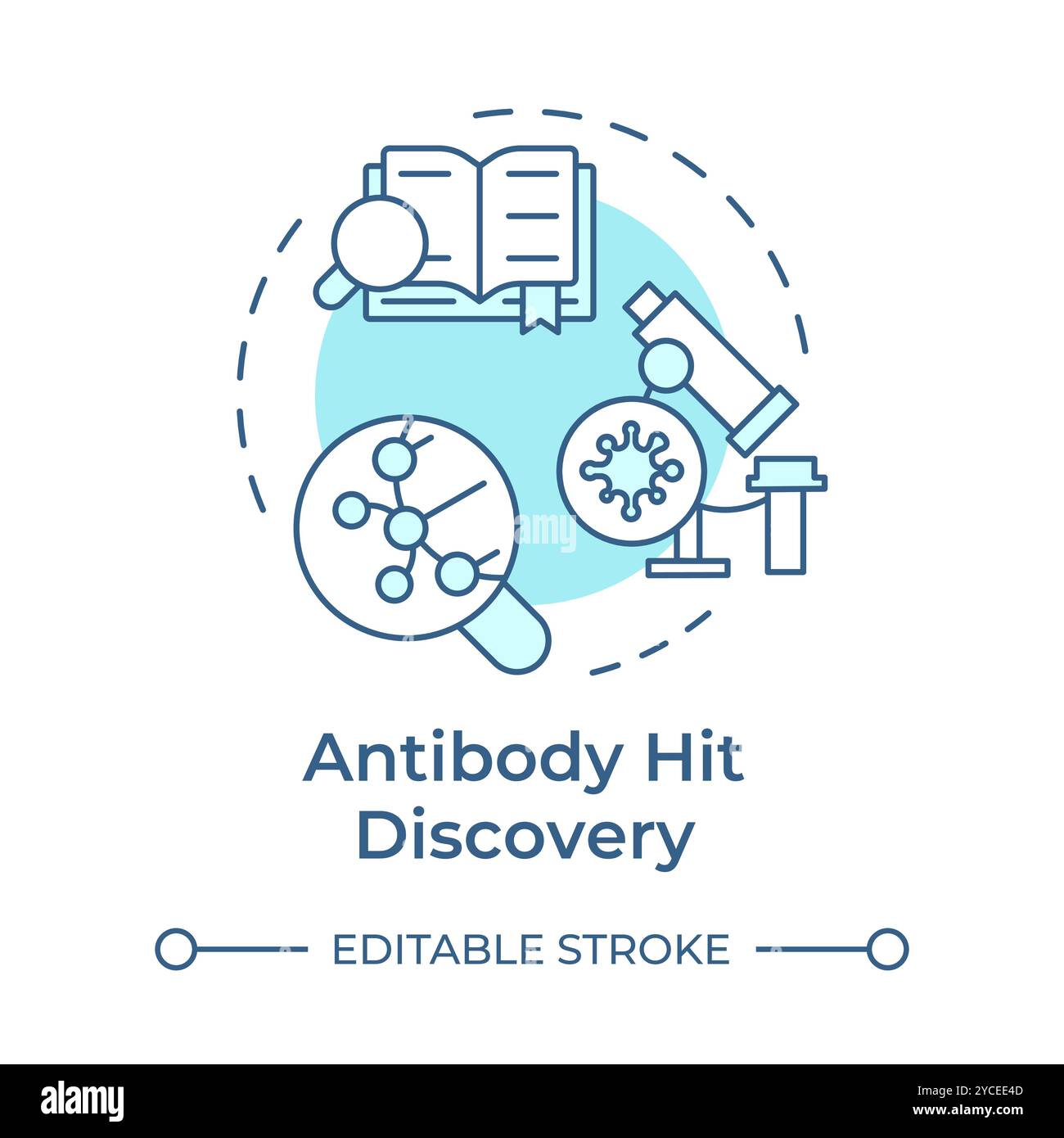 Antibody hit discovery soft blue concept icon Stock Vector Image & Art ...