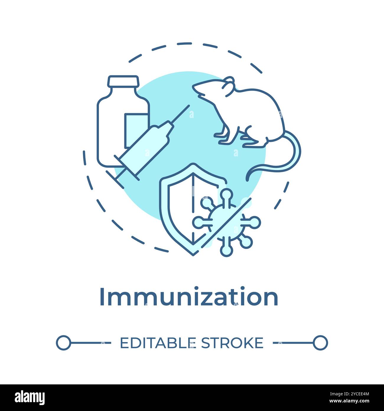 Immunization soft blue concept icon Stock Vector Image & Art - Alamy