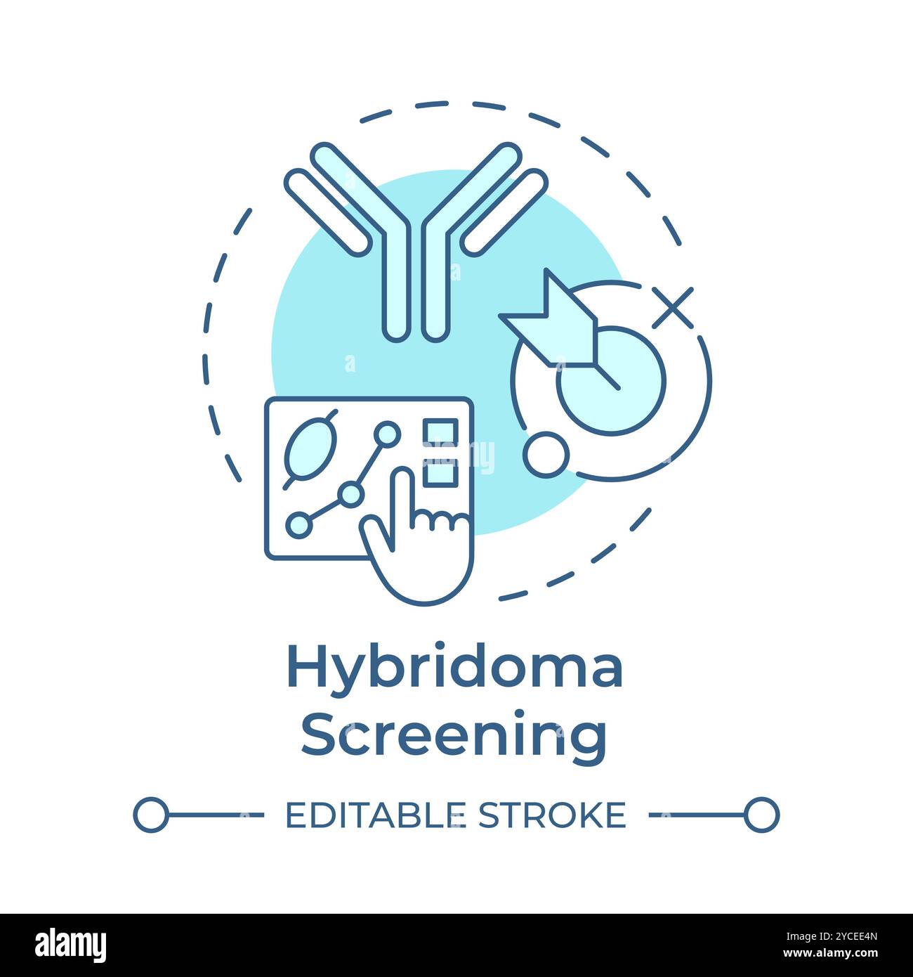 Hybridoma screening soft blue concept icon Stock Vector Image & Art - Alamy