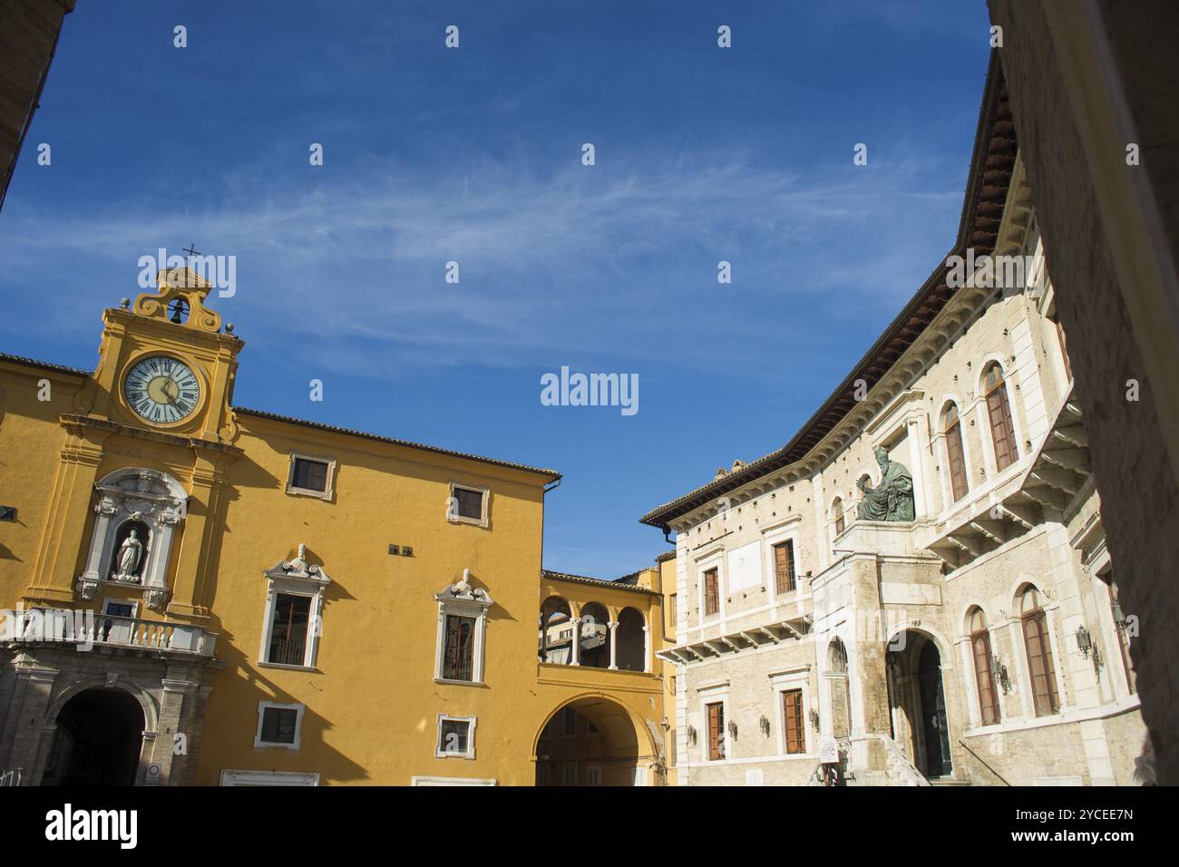 Ancient city of Fermo in the Marche Italy's main square Stock Photo - Alamy