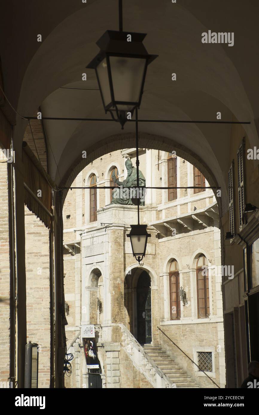 Ancient city of Fermo in the Marche Italy's main square Stock Photo - Alamy