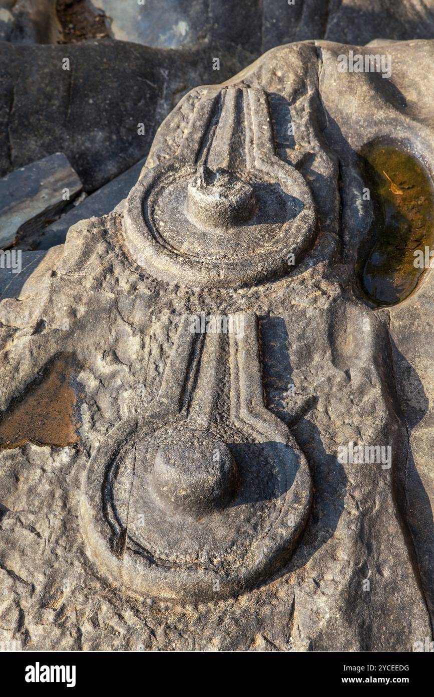 Sahasralinga, place is known for thousand ling are carved on the rocks ...