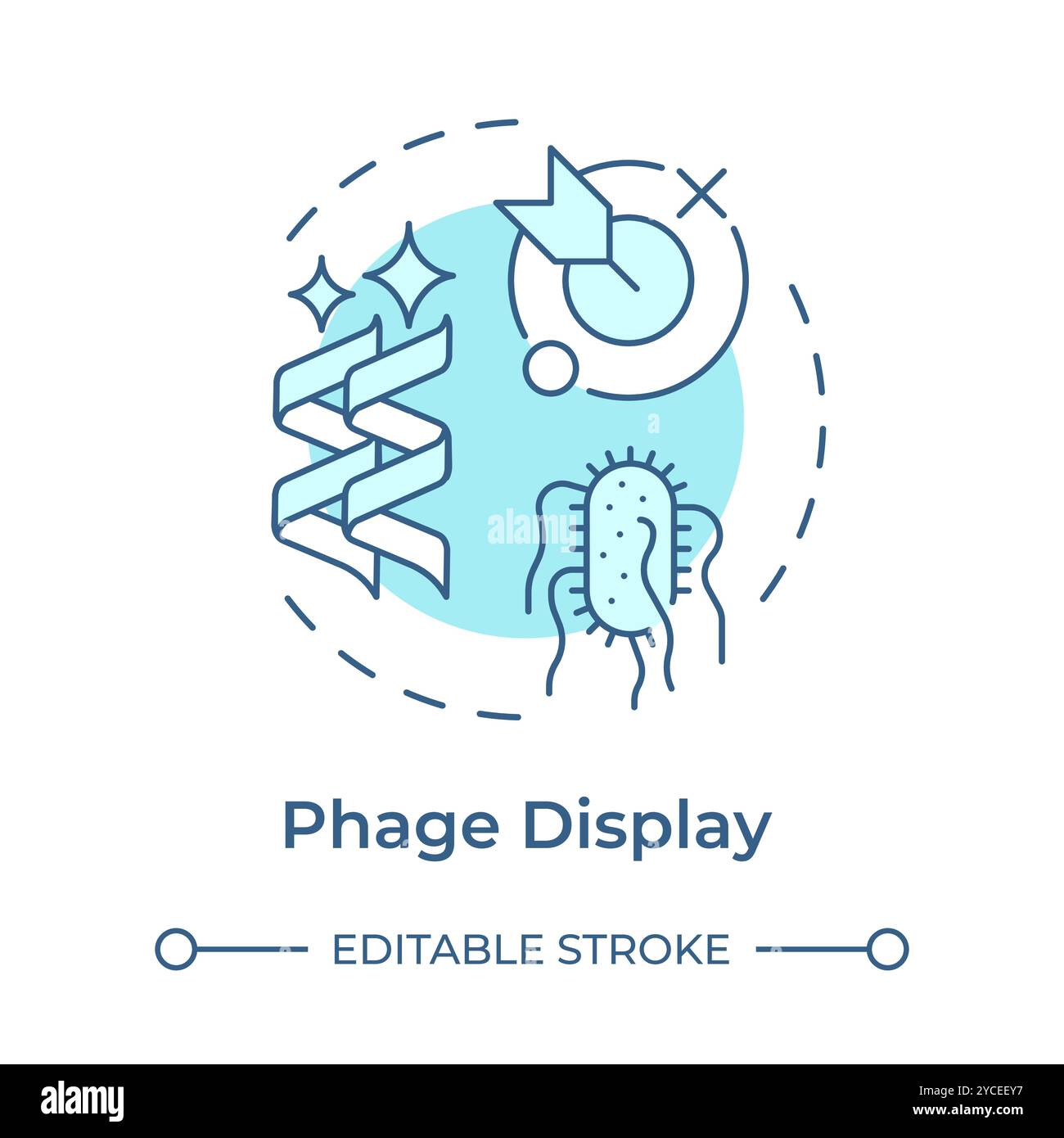 Phage display soft blue concept icon Stock Vector Image & Art - Alamy